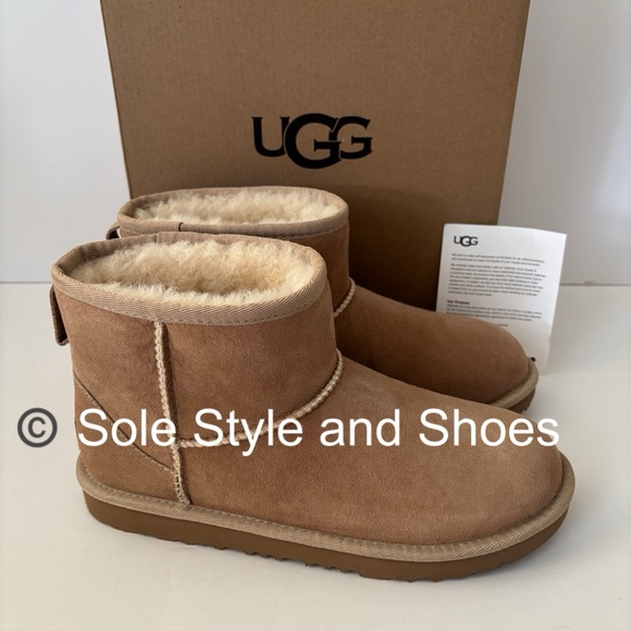 UGG | Shoes | Ugg Classic Mini Boots Sand Kids 6 Fits Womens 8 New In Box | Poshmark